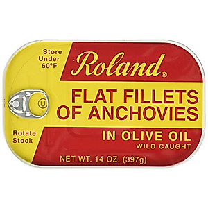 Roland Wild Caught Flat Fillets of Anchovies in Olive Oil 14 oz