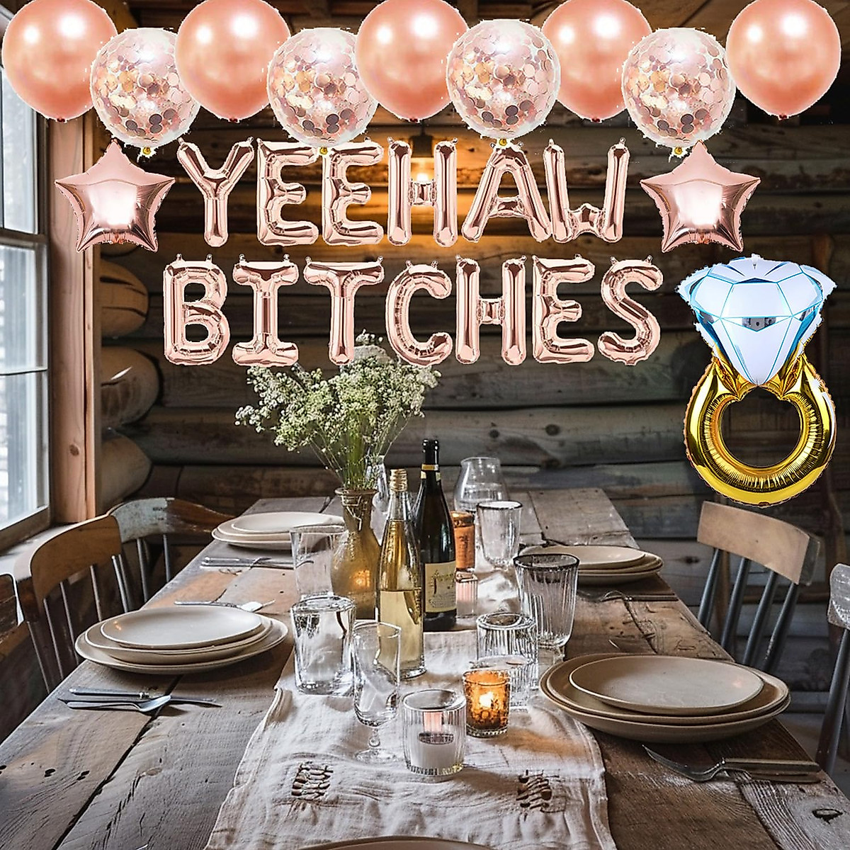 Yeehaw Bitches, Cowgirl Bachelorette Party Decorations, Nashville Bachelorette Party Decorations, Yeehaw Bridal Shower Decorations, Western Country Wild West Themed Nash Bash Bride to Be Hen Party