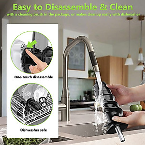 Juicer Machines, Fezen Slow Cold Pressed Juice Extractor for Fruits and Vegetables, 90% Juice Yield, Quiet Motor & Reverse Function, Easy to Clean Masticating Juicer, BPA FREE, with Brush & Recipes