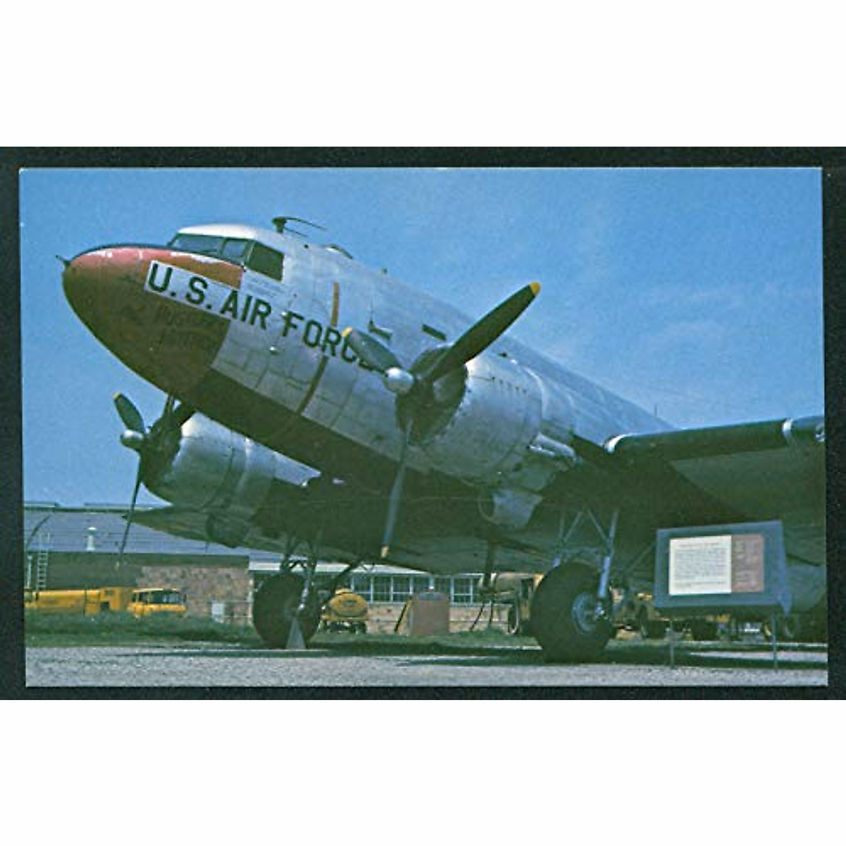 Douglas C-47 Skytrain WWII Airplane USAF Museum Postcard