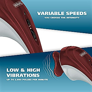 Wahl Hot Cold Therapeutic Vibratory Corded Massager with Variable Soothing to Medium Vibratory Speed to Relieve Muscle Pain and Reduce Swelling, Due to Chronic Pain or Fitness Injury – 4295-400