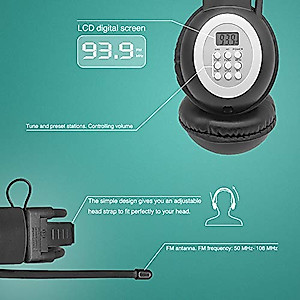 Portable Personal FM Radio Headphones Ear Muffs with Best Reception, Wireless Headset with Radio Built in for Walking, Jogging, Daily Works Powered by 2 AA Batteries (Not Included)