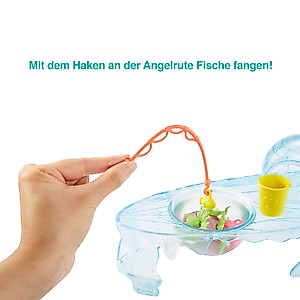 Mattel Enchantimals Fishing Friends Ice Fishing Playset with Sashay Seal Small Doll (6-in) & Blubber Animal Figure, Add Water and Use Poles to Catch Fish, Great Gift for 3-8 Year Olds