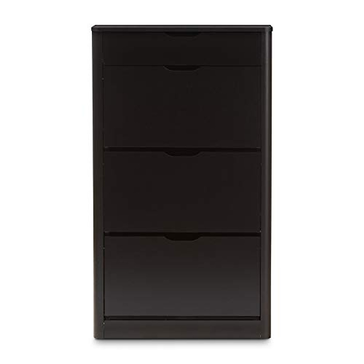 Baxton Studio Cayla 4 Drawer Shoe Cabinet in Black