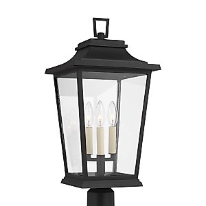 Feiss Generation Lighting-Sean Lavin-3 Light Outdoor Post Lantern in Traditional Style-10.63 Inch Wide by 22.63 Inch Tall