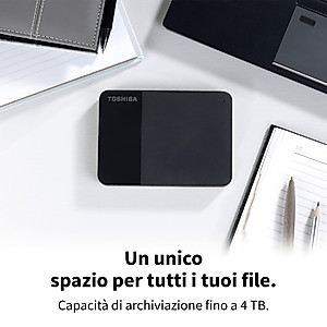 Toshiba 1TB Canvio Ready – 2.5 inch Portable External Hard Drive with SuperSpeed USB 3.2 Gen 1, Compatible with Microsoft Windows 7, 8 and 10, Black (HDTP310EK3AA)