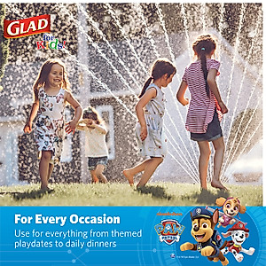 Glad for Kids Paw Patrol Paper Plates, 20 Count, 8.5 Inches | Disposable Paw Patrol Plates for Kids | Heavy Duty Disposable Soak Proof Microwavable Paper Plates for All Occasions