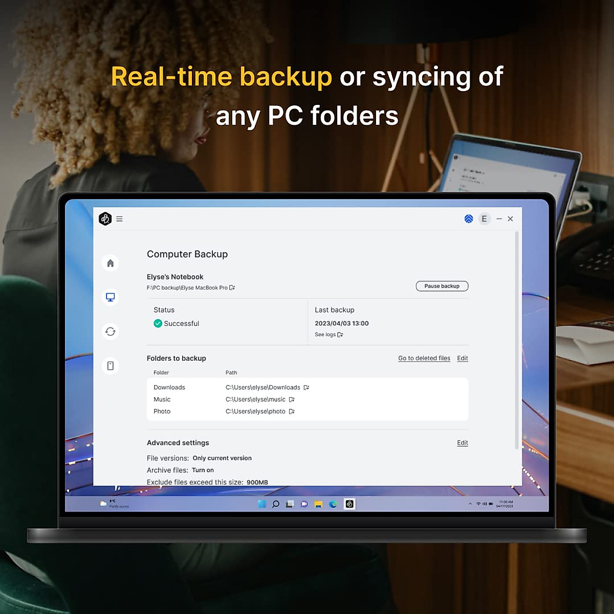 Synology BeeDrive 1TB │ Simultaneously Back up Windows Files & iOS/Android Photos │ Transfer Files from Smartphone to PC Over Wi-Fi