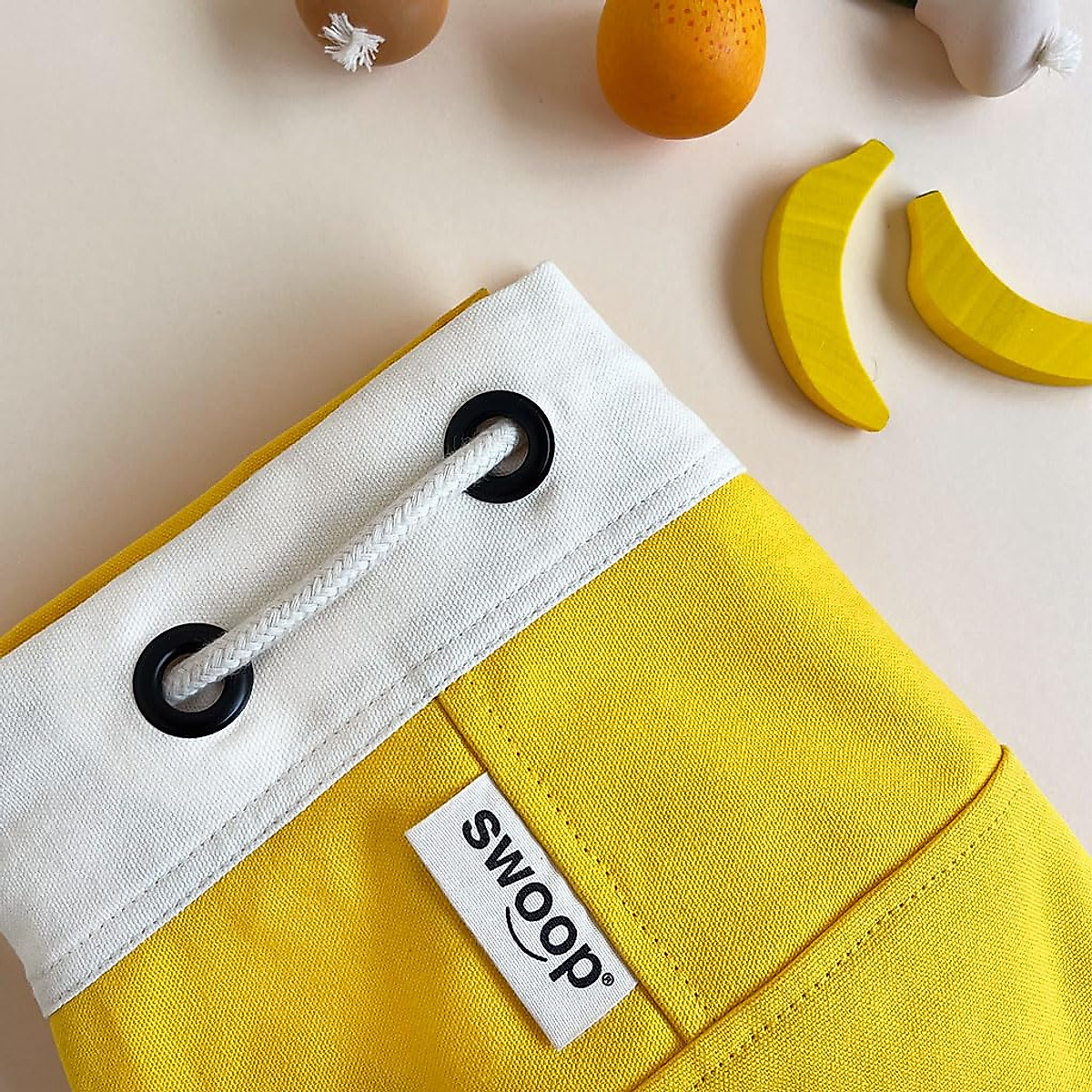 Swoop Bags - Durable Toy Storage Drawstring Bag - Ideal for Small Toys - Organizer and Play Mat - Cool Storage Holders For Kids Rooms and Playrooms - YELLOW