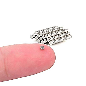 300PCS Fastener Decor Craft Miniature Holder Magnets for Hobbies,Crafts,Warhammer 40k Round Disc - 2mmx1mm