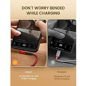 USB Type C Cable AINOPE [2-Pack, 6.6ft]3.1A USB Fast Charge Cable Right Angle，Durable Nylon Braided USB C Charging Cable Compatible with Galaxy S10 S9 S8 Plus S21, Note 10 9 8, LG V20, Type C Charger