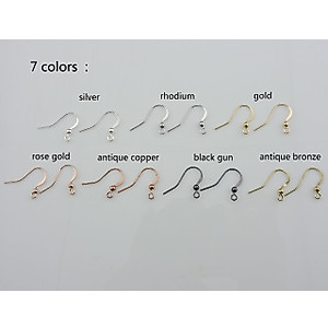 COIRIS 100 Pairs Earwires French Earring Hooks/Dangle Earring Findings Jewelry Making DIY (EH-1008-antique copper)