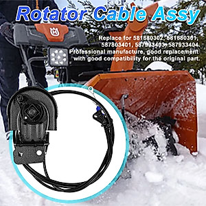 johntruck Rotator Cable Assy for Husqvarna ST224 ST224P ST227P ST230P ST324 ST327 ST330 & Poulan PR241 PR242 PR271 PR300, Replace for 581680302 581680301