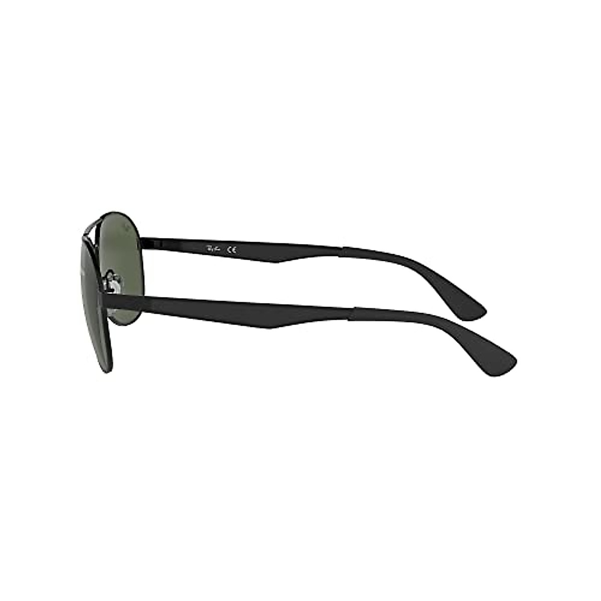 Ray-Ban RB3549 Aviator Sunglasses, Matte Black/Dark Green, 58 mm