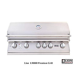 Lion 40-Inch Liquid Propane Grill L90000 with Refrigerator and Vertical Door with Towel Rack and Drop-In Sink and 5 in 1 BBQ Tool Set Best of Backyard Package Deal