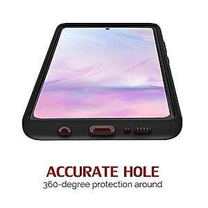 Meifei Galaxy A51 5G Case, Samsung A51 5G Case Liquid Silicone Case Dual Layer Hybrid Hard PC Soft Silicone Gel Rubber Bumper Slim Fit Shockproof Protective Phone Case for Samsung Galaxy A51 5G, Black