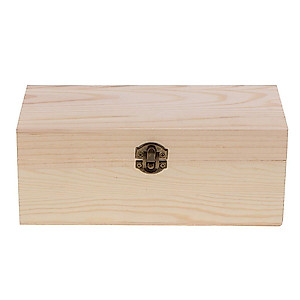 Wood Essential Oil Storage Box Case Wooden Organizer Holds Bottles 5ml, 10ml, 15ml and 30ml Wood Holder for Carrying Home Storage Aromatherapy Display - 10 Grids