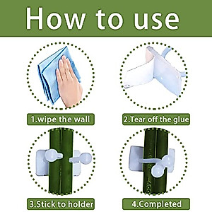 henvkoli Plant Clips,Vine Clips for Climbing Plants,100Pcs Wall Plants Climber,Plant Clips for Climbing Plants Self-Adhesive Plant Clips Fixing Hook Wall Vine Supports Traction Wall Clip