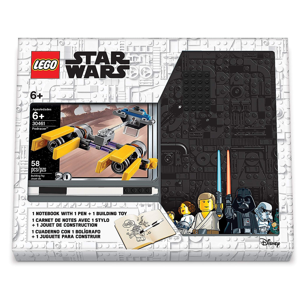 Santoki - Lego Star Wars Pod Racer Journal with Recruitment Set and Black Gel Pen