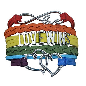 Infinity Collection LGBT Bracelet, Love Wins Bracelet- Lesbian Pride Jewelry, Rainbow Pride Bracelet & Lesbian Gifts
