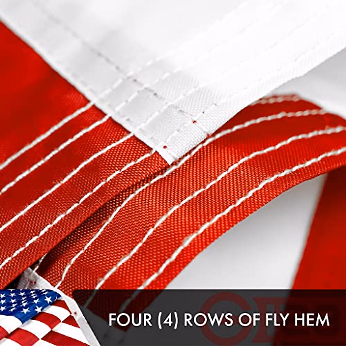 G128 American USA Flag | 3x5 Ft | Double ToughWeave Series Double Sided Embroidered 210D Polyester | Country Flag, Embroidered Stars, Sewn Stripes, Indoor/Outdoor, Brass Grommets, Heavy Duty, 2-ply