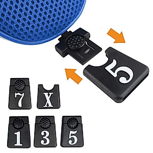 Andux 4pcs/Pack Mesh Golf 460cc Driver Fairway Wood Club Head Covers with Interchangeable No. Tags Blue