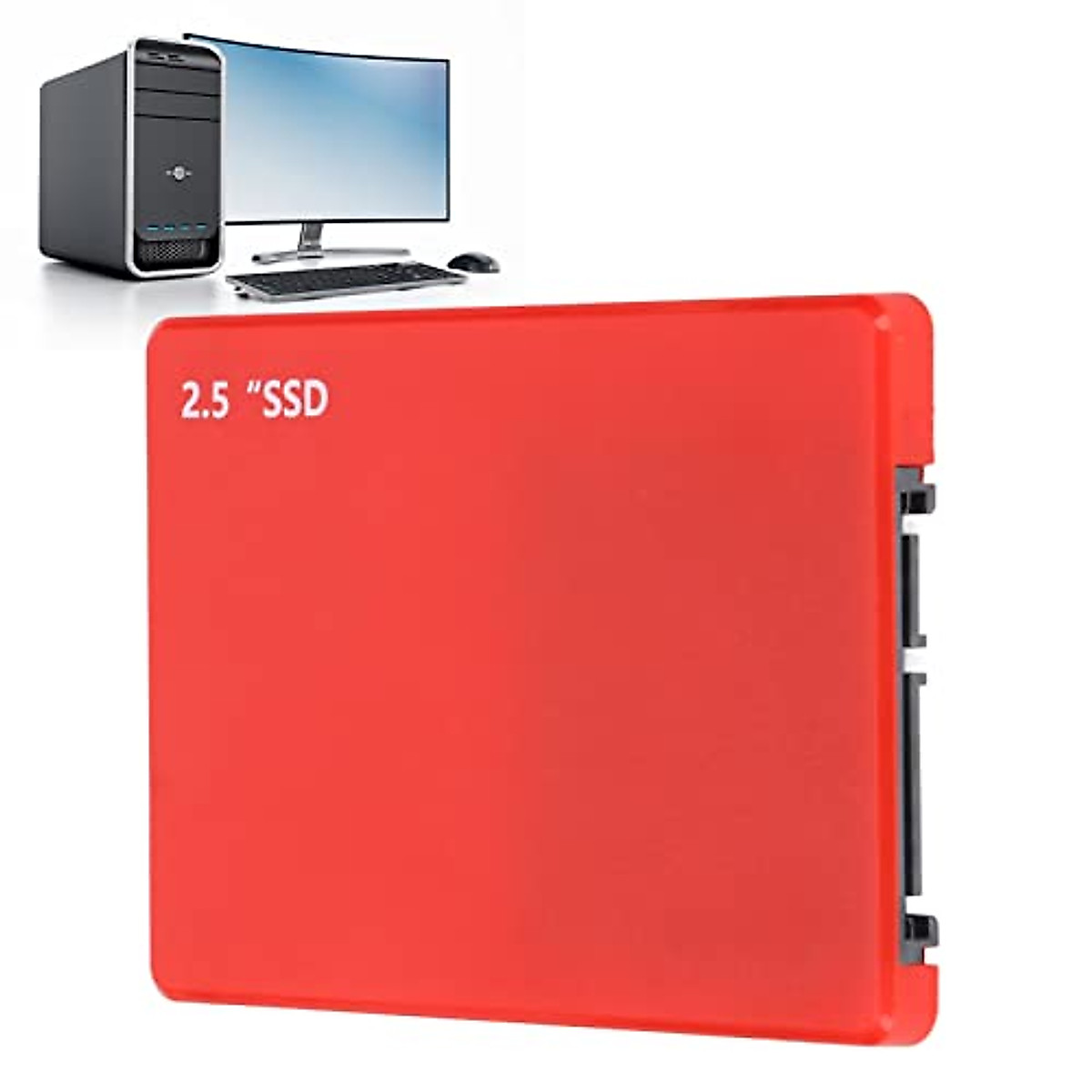 2.5 Inch Internal SSD  , Red 2.5in SSD Shock Resistant for Home for Office for Computers (#1)