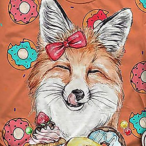 Women's Short Sleeve T-Shirt Animal Printed O-Neck Loose T-Shirt Blouse Graphic Tee Tops S-3XL