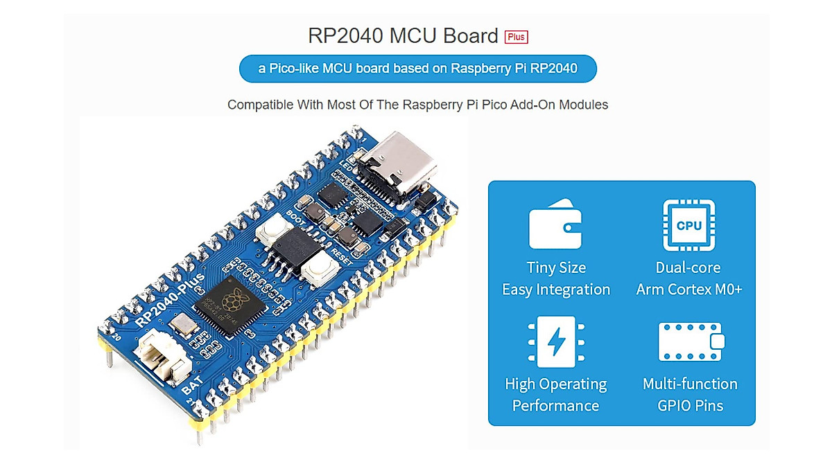 Waveshare RP2040-Plus: Upgrade Your Pico Experience