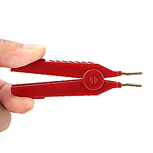 Alligator Clips, P2004 3Pcs Copper Gold Plated LCR Kelvin Test Clip 20A