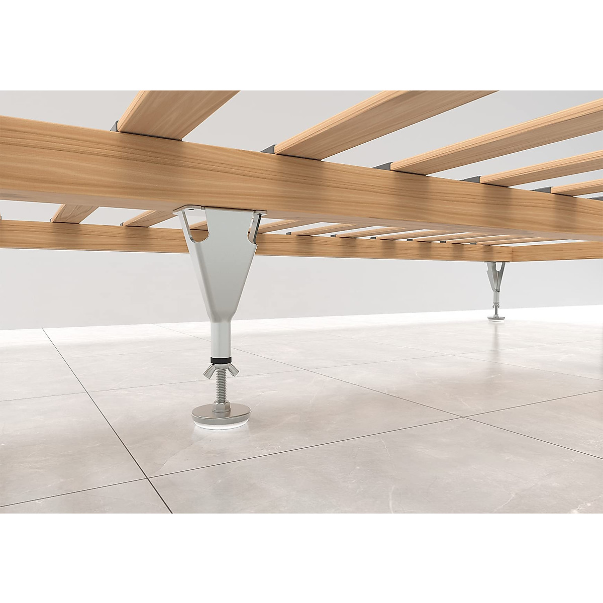 1 PCS Adjustable Bed Support Legs Bed Frame Glide Legs,Bed Frame Support Bed Slats Legs,Center Support Leg for Bed Frame(7"-16.5")