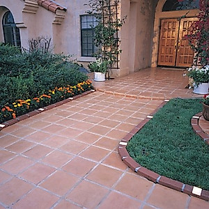 Argee RG840S Let's Light It 40-Foot Decorative Plastic Brick Edging with 6 Built-In Solar Lights, Terra Cotta