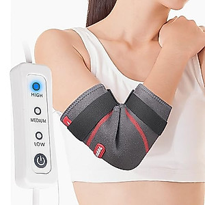 Comfheat Elbow Heating Pad Wrap for Joint Pain USB Heated Elbow Brace for Tendonitis and Tennis Elbow Portable Moist Heat Therapy Elbow Sleeve Adjustable Temperature (Non-Chargeable)