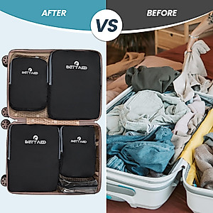 7 Set Travel Packing Organizers Compression Cubes for Suitcases Storage Bags for Compression Carry-on Easy Organizing of Travel Essentials BGTYAED