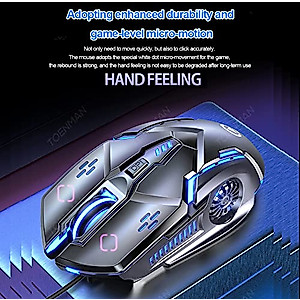 Smaige Gaming Mouse Wired,6 Buttons, 4 Adjustable DPI Up to 3200 DPI, 7 Circular & Breathing LED Light, Multifunction Wired Mouse Used for Games and Office (Black)