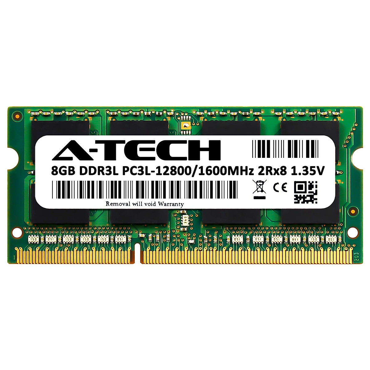 A-Tech 8GB RAM for Dell Inspiron 15 3000 3552 | DDR3 1600MHz PC3-12800 Non-ECC SODIMM 2Rx8 1.35V Laptop & All-in-One Memory Upgrade Module (Replacement for SNPN2M64C/8G, A7022339, N2M64, 0N2M64) V2