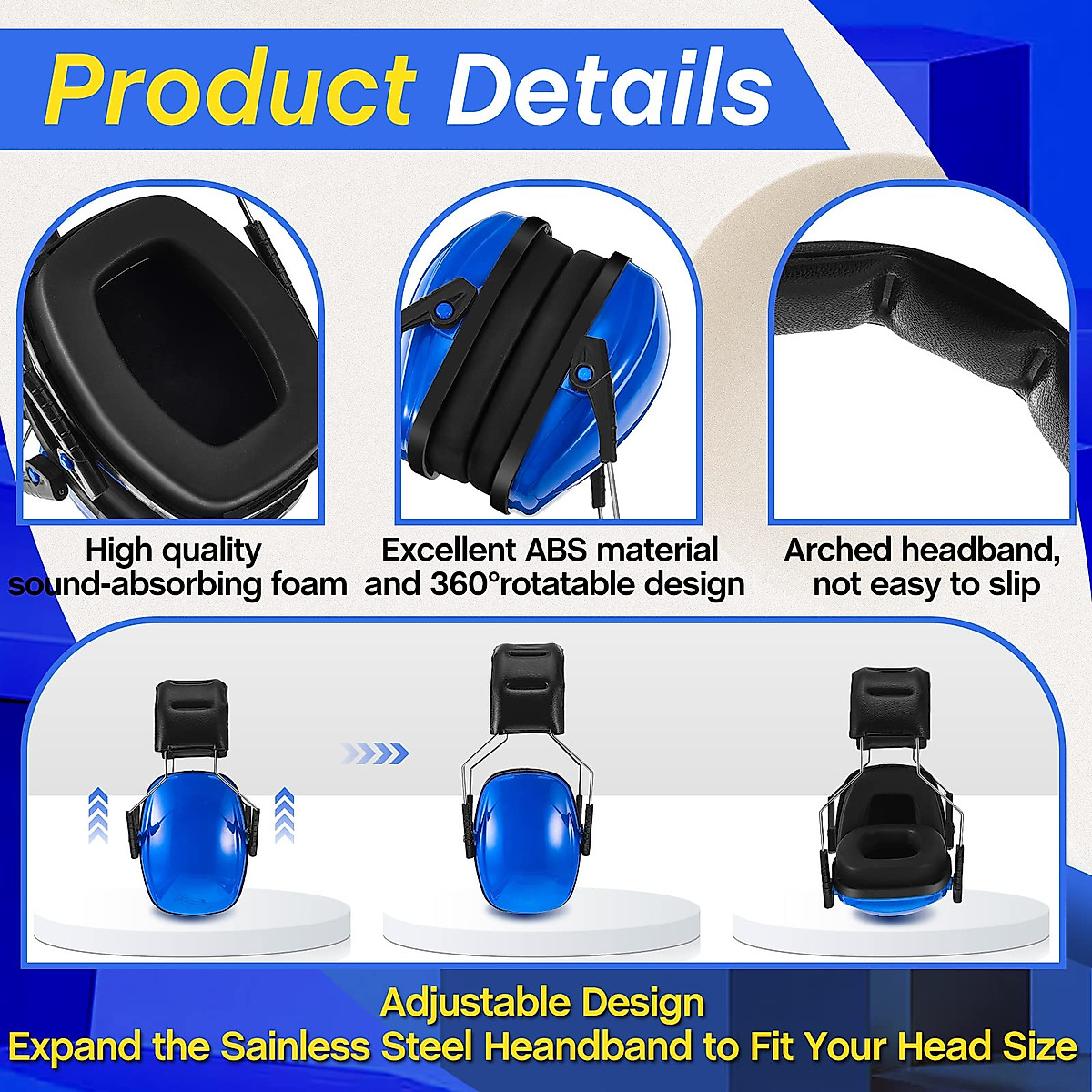 Amylove 6 Pcs Kids Noise Cancelling Headphones Ear Protection Earmuffs Noise Reduction Ear Muffs 30db Adjustable for Toddlers(Classic)