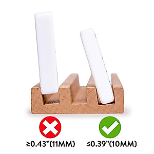 Yellow Mountain Imports Premium Beechwood Domino Racks/Trays (10-Inch) - Set of 4 - Domino Holders for Mexican Train, Chickenfoot and Other Domino Games