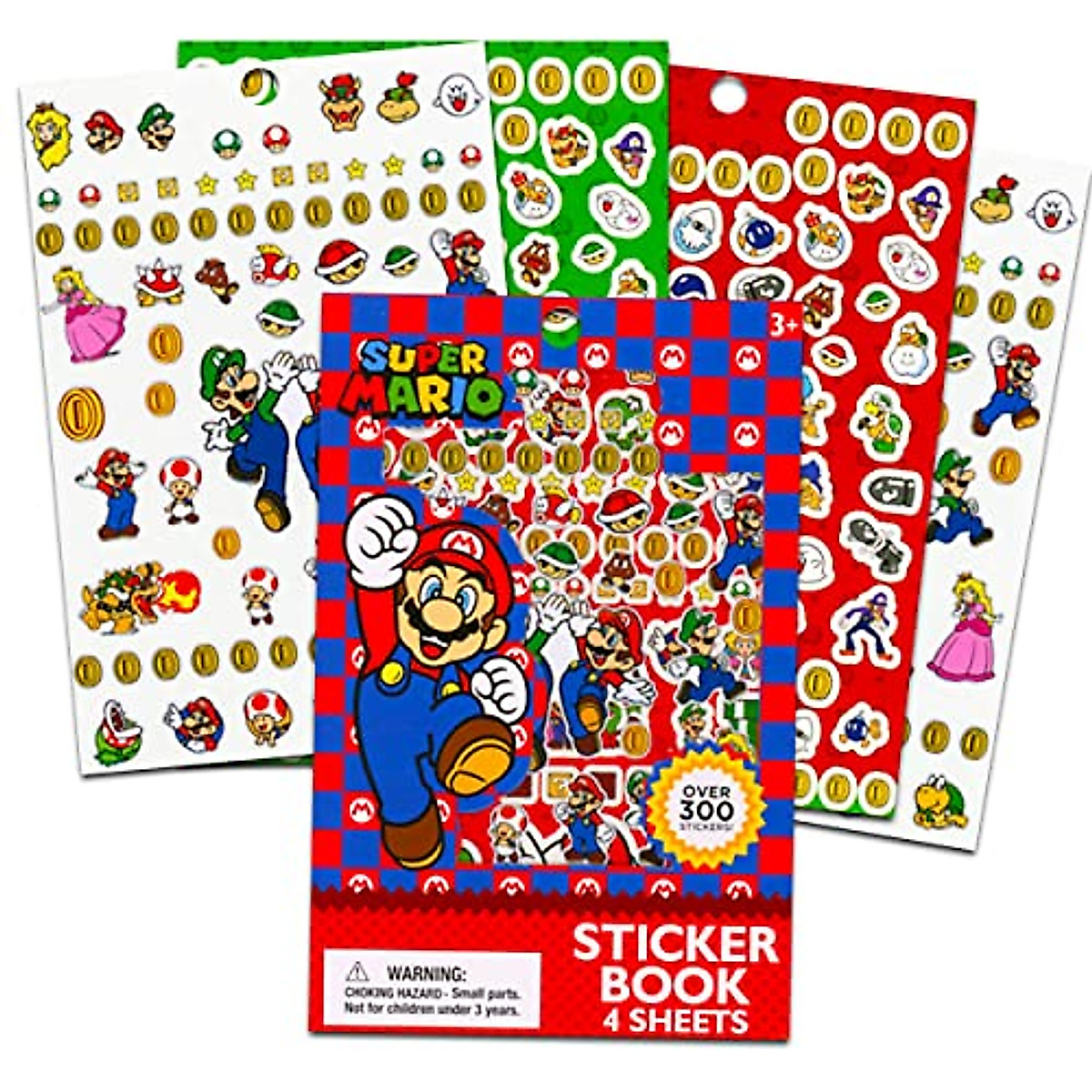 Super Mario Mini Backpack for Boys - Super Mario School Bag Bundle with 11" Mario Mini Backpack Plus Water Pouch, Mario Stickers, More (Mario Preschool Backpack)