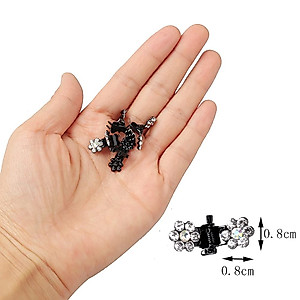 36 Pcs Mini Hair Clips, Small Shiny Crystal Hair Clips Glitter Rhinestone Hair Clip Stocking Stuffers for Women Girls Kids