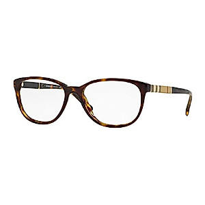 BURBERRY BE2172 3002 52M Dark Havana Square Eyeglasses For Men For Women+ BUNDLE with Designer iWear Complimentary Care Kit