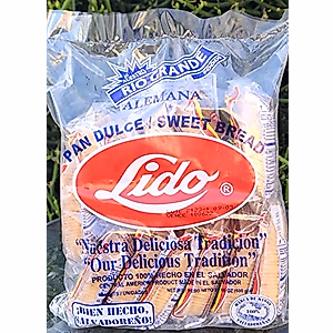 Alemana Lido tradicional pan salvadoreño Paquete de 600g con 12 unidades, 21.16 Fl Oz