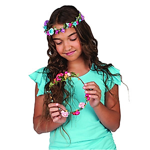 Creativity for Kids Flower Crowns Craft Kit - Create 4 Hair Accessories