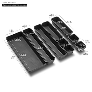 madesmart Value 9-Piece Interlocking Bin Pack | VALUE COLLECTION | Customizable Multi-Purpose Storage | Durable | Easy to Clean | BPA-Free