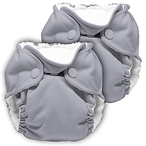 Kanga Care Lil Joey Newborn All in One AIO Cloth Diaper (2pk) Platinum 4-12lbs