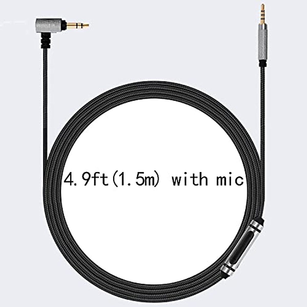 FAAEAL QC35 Cable Aux Cord Replacement for Bose 700 QuietComfort QC45 QC35II QC25 Noise Cancelling Headphones, JBL E45BT E55BT E65BTNC Earphone,2.5mm to 3.5mm Extension Aux Cord(4.9ft)
