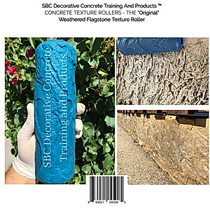 SBC CONCRETE TEXTURE ROLLER STAMPS - THE "ORIGINAL" WEATHERED FLAGSTONE TEXTURE ROLLER