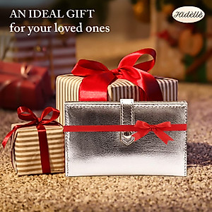 Hidelle Foil Leather Bi-Fold Women Wallet, Purse with Cards Holder and Button Closure Handbag, (Light Gold)