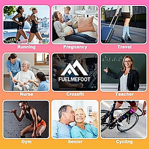 6 Pairs Compression Socks for Women & Men 15-20mmHg Graduated Support Knee High Socks for Nurses, Travel, Athletic