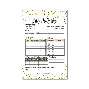 Nanny Newborn Baby or Toddler Log Tracker, Daily Schedule Feeding Food Sleep Naps Activity Diaper Change Monitor Notes for Daycare, Babysitter, Caregiver, Infants and Babies, 50 Sheet Pad